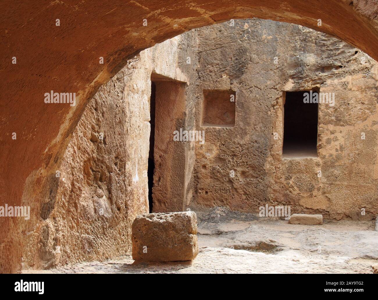 street like view of underground arch and doorway at the tomb of the ...