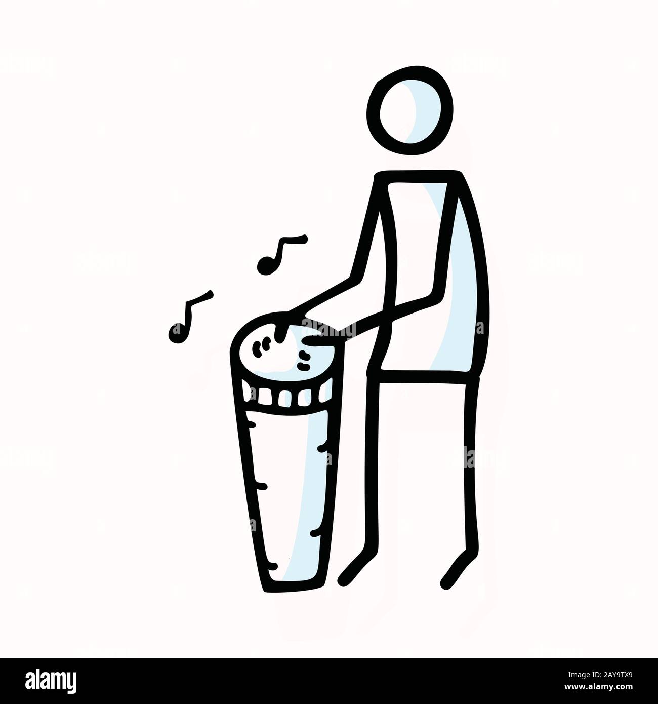 The band stick figure hi-res stock photography and images - Alamy