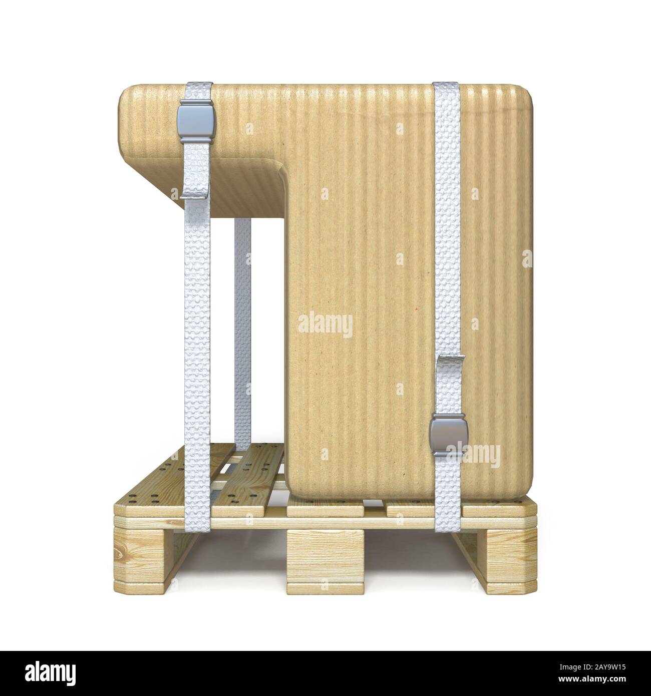 Cardboard box font Number 7 SEVEN on wooden pallet 3D Stock Photo - Alamy