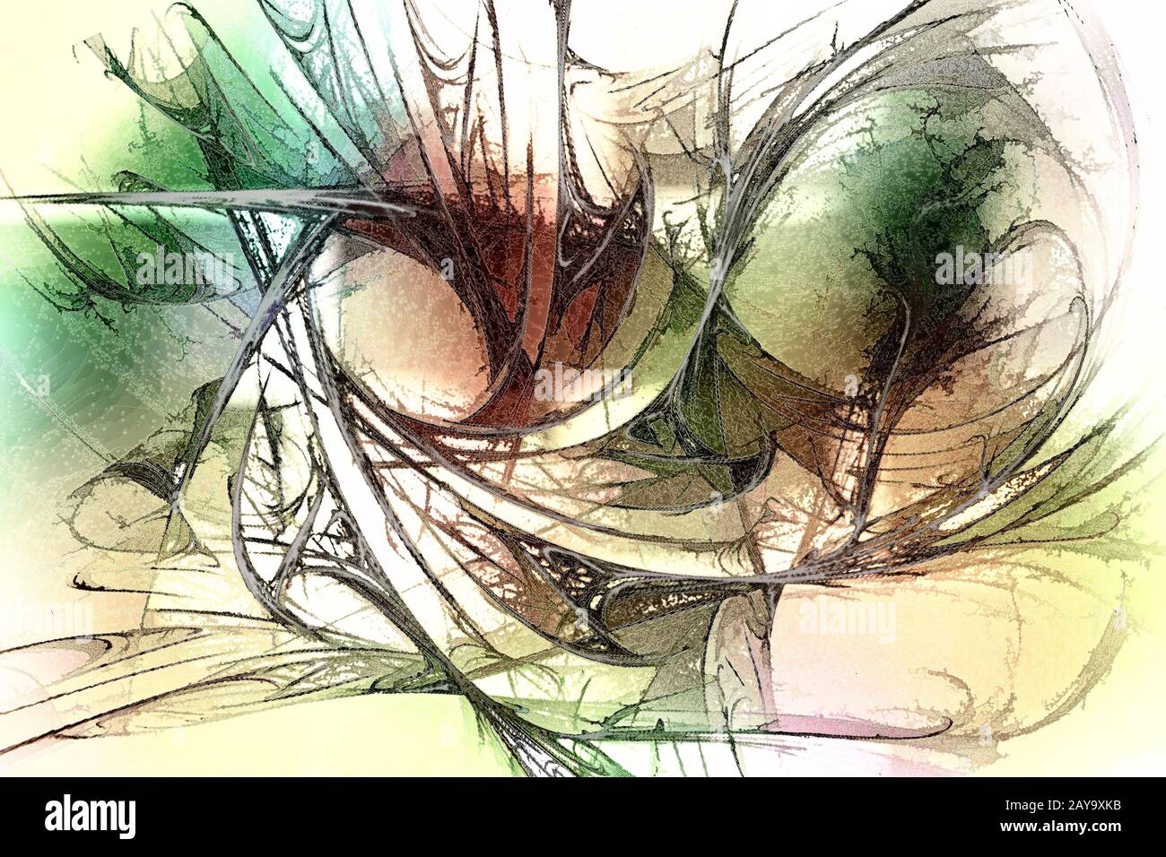 Fancy abstract drawing on a light background Stock Photo - Alamy