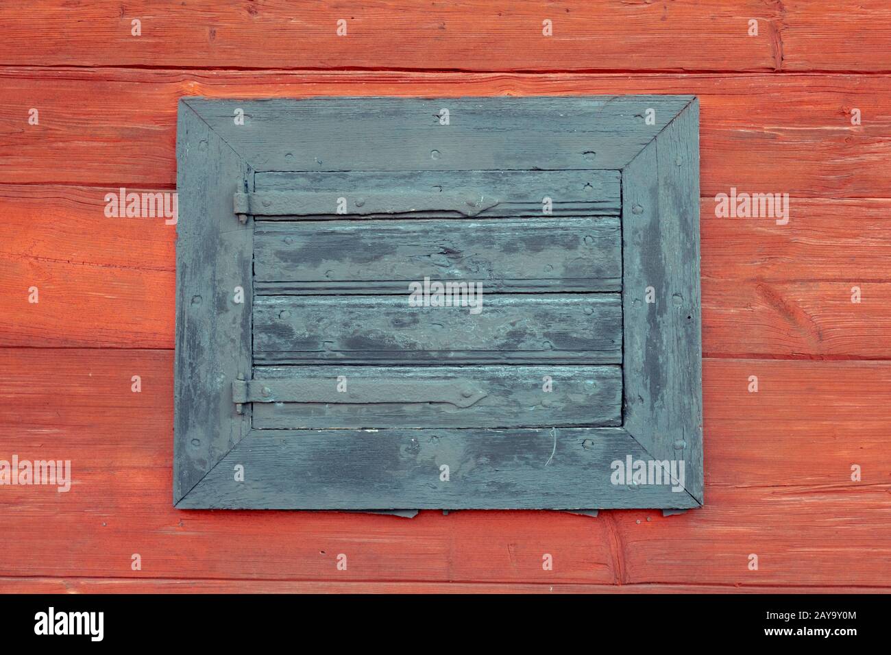 Closed Exterior window shutters Stock Photo - Alamy