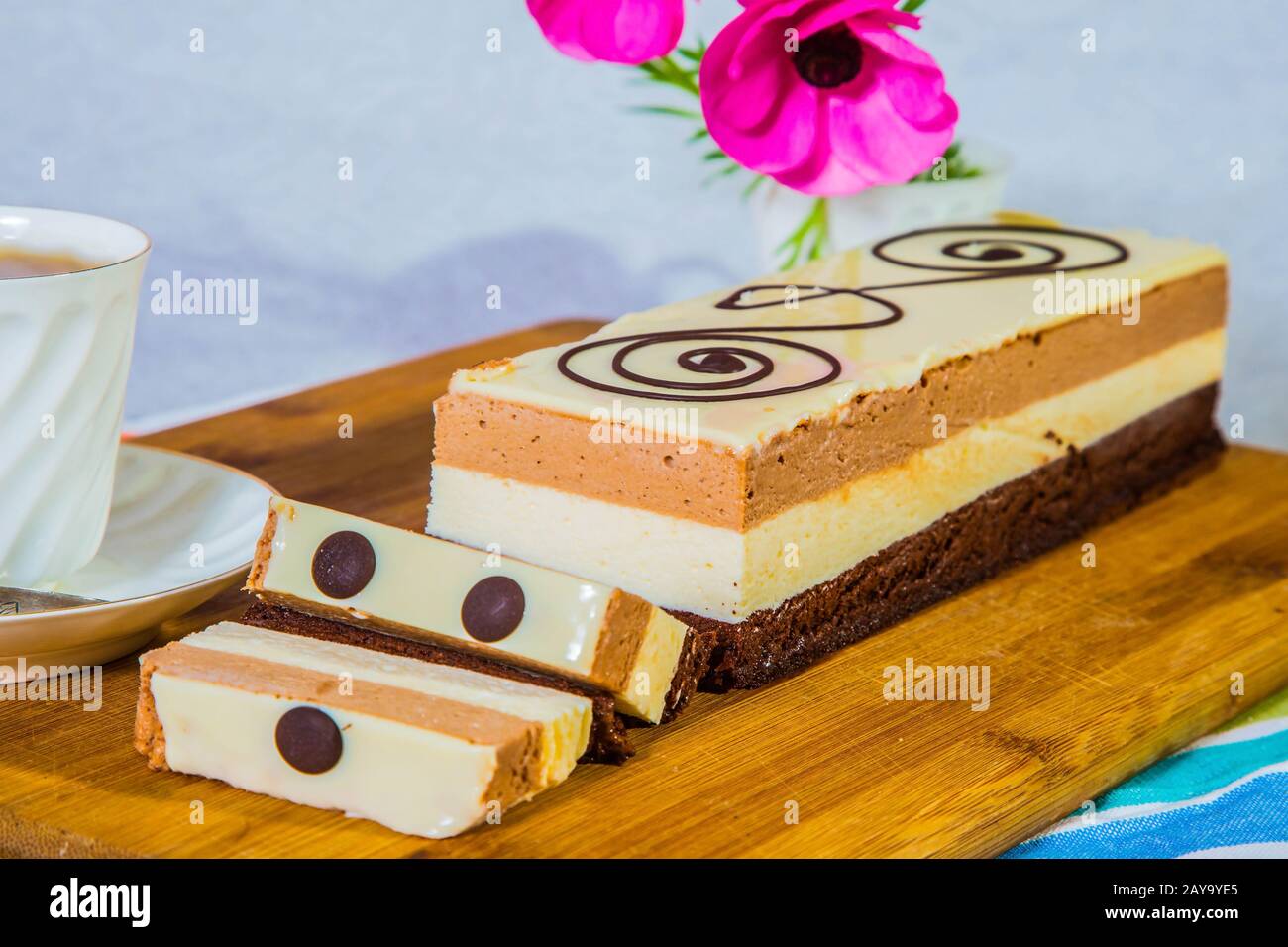 Three color cake hi-res stock photography and images - Alamy