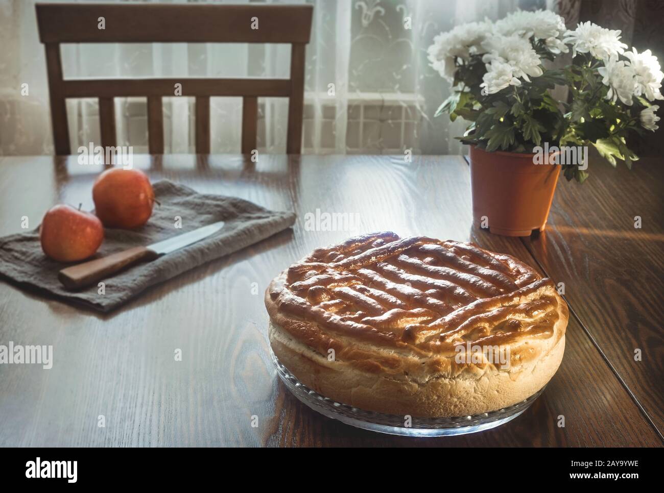 Delicious homemade cake on the dining table Stock Photo - Alamy