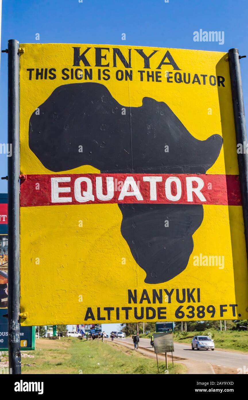 Kenya equator sign hi-res stock photography and images - Alamy
