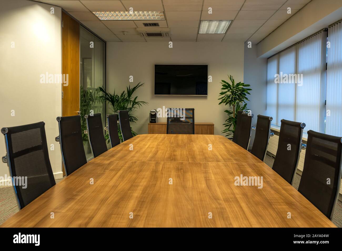 Concept of modern interior of boardroom or meeting room Stock Photo - Alamy