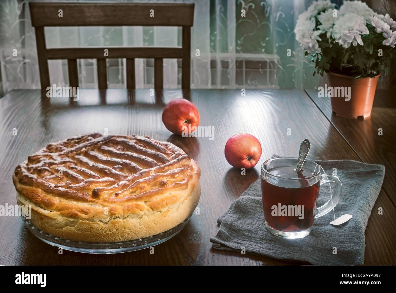Delicious homemade cake on the dining table Stock Photo - Alamy