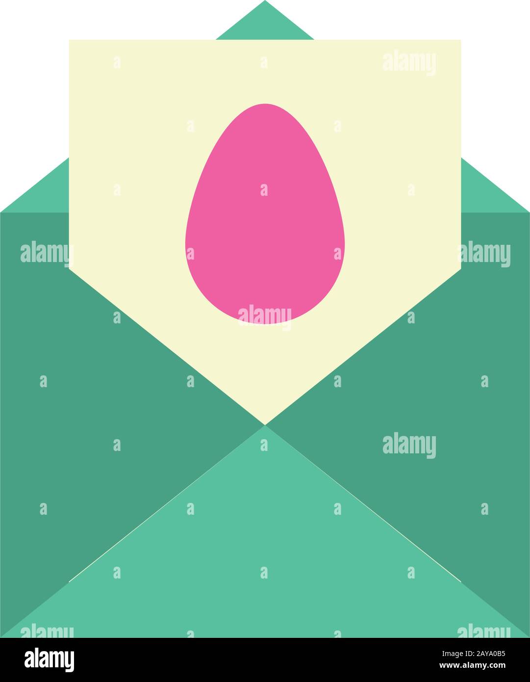 envelope with easter egg painted flat style Stock Vector Image & Art ...