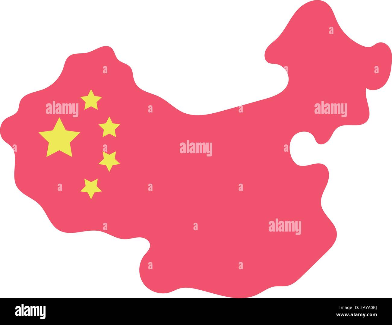 china map icon over white background, flat style and colorful design ...