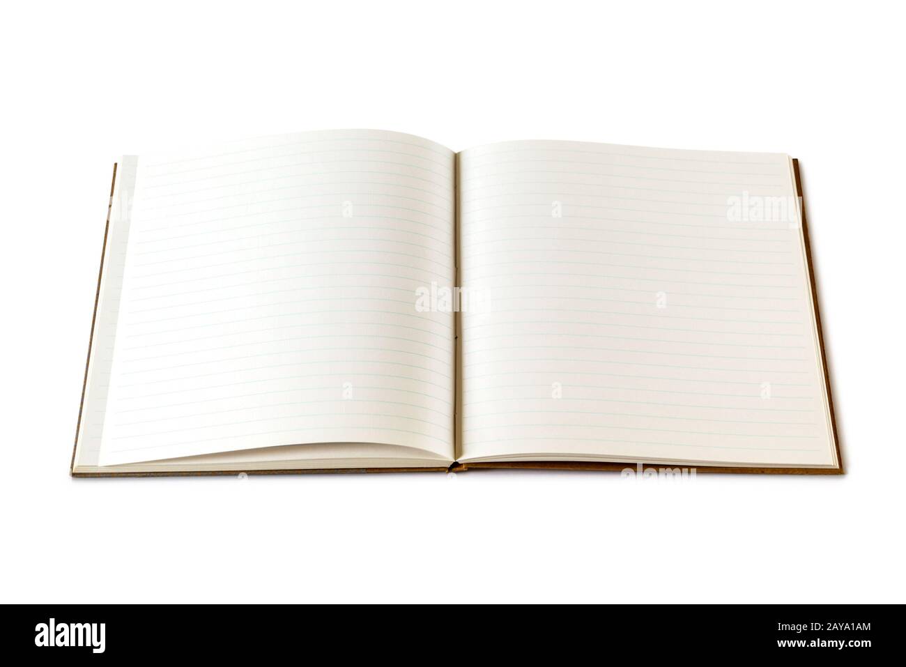 Open blank notebook isolated on white Stock Photo - Alamy