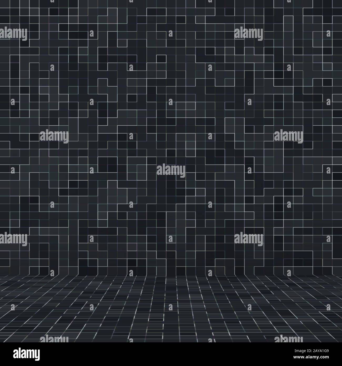 Abstract Seamless Pattern. Luxury Black Mosiac Texture abstract ceramic ...