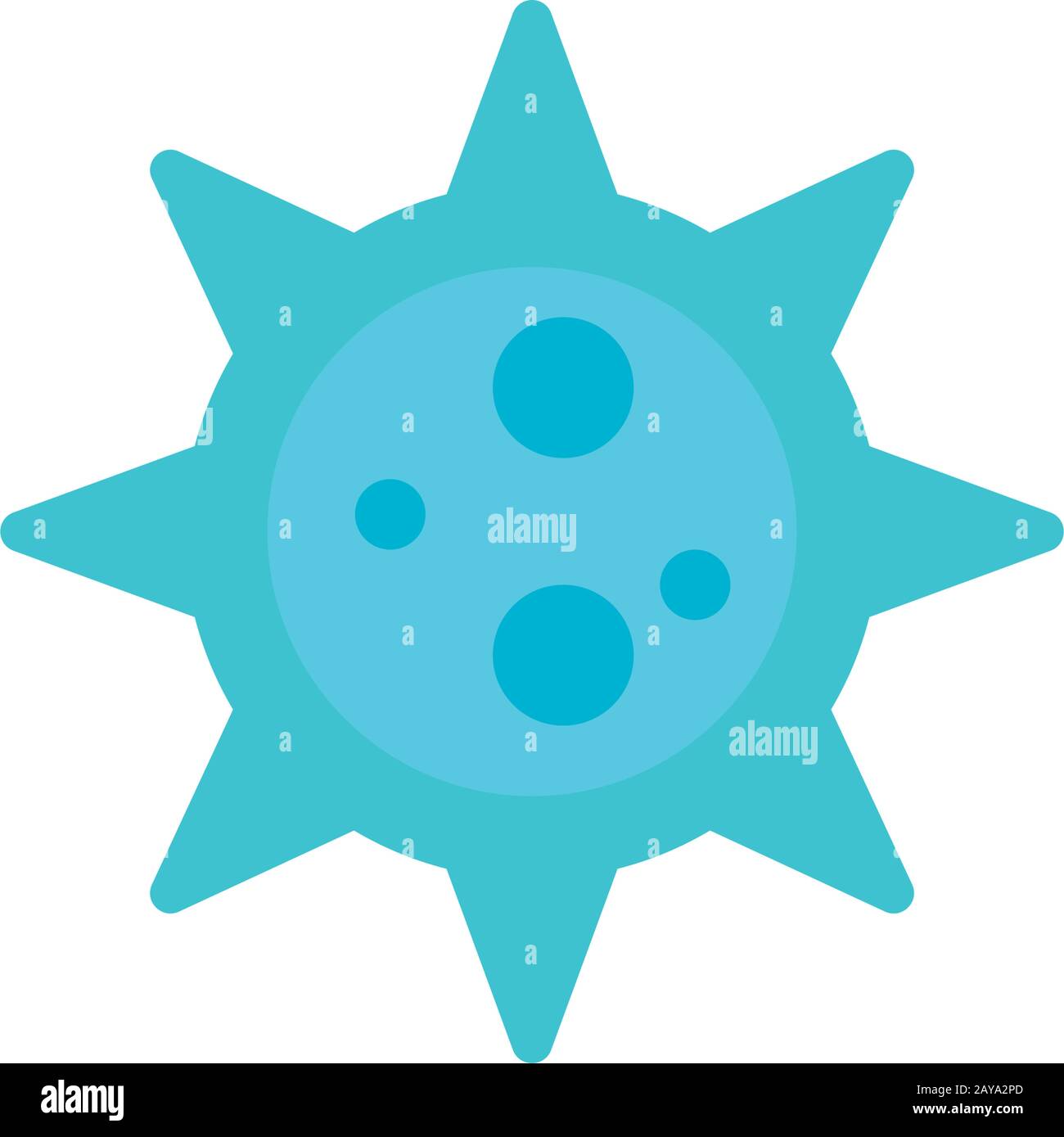 bacteria germ over white background, flat style icon, vector ...