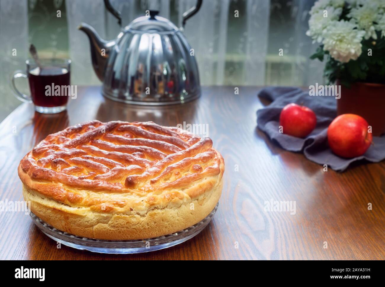 Delicious homemade cake on the dining table Stock Photo - Alamy