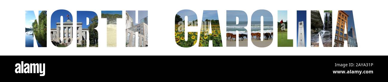 North Carolina banner on white Stock Photo - Alamy