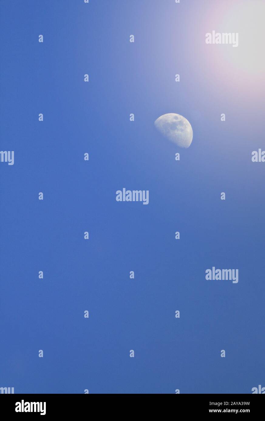 moon and sunlight Stock Photo - Alamy