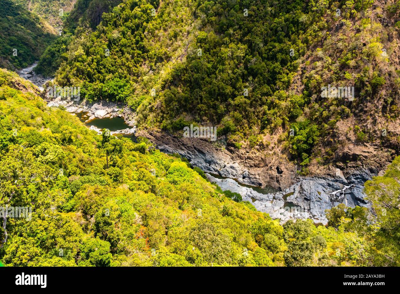 View of the Barron river near Kuranda in north Queensland, Australia ...