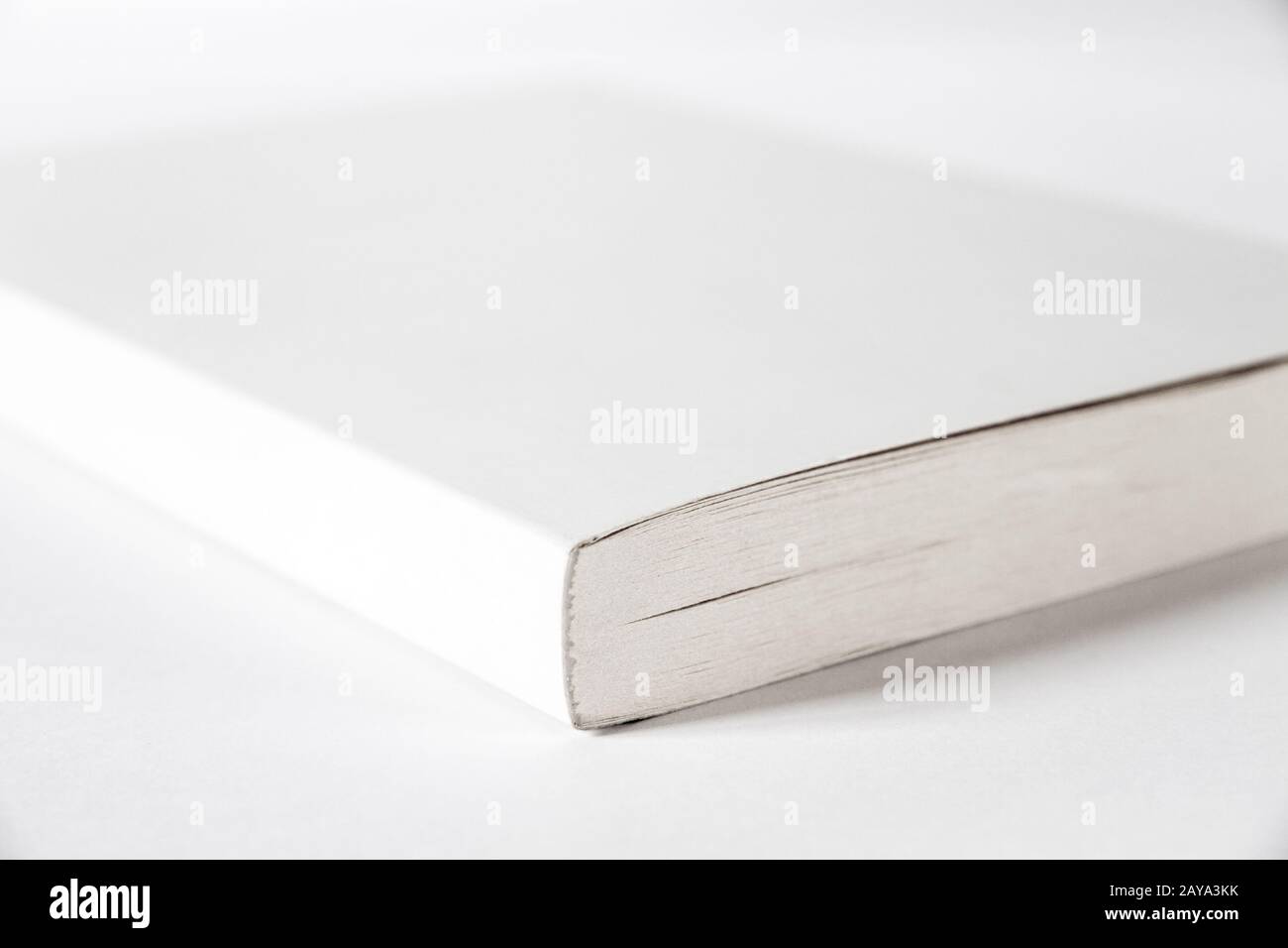 Closed and opened book white cover template hi-res stock photography ...