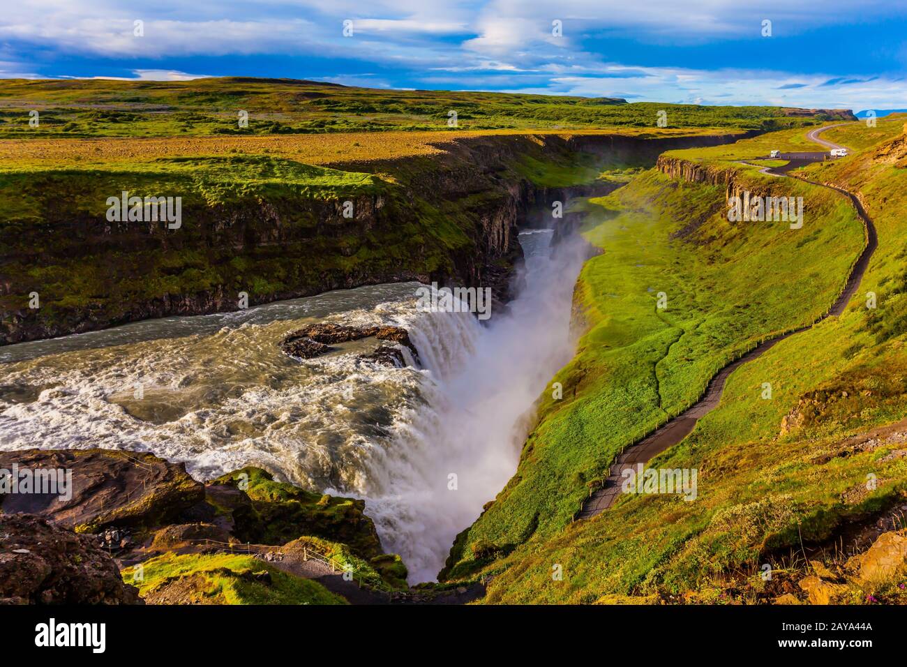 Grand Golden Waterfall Stock Photo - Alamy