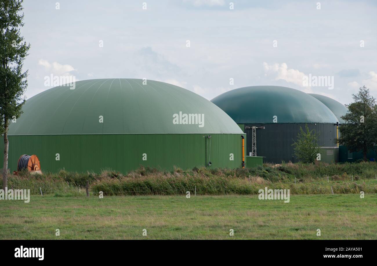 Biogas plant for power generation and energy Stock Photo - Alamy