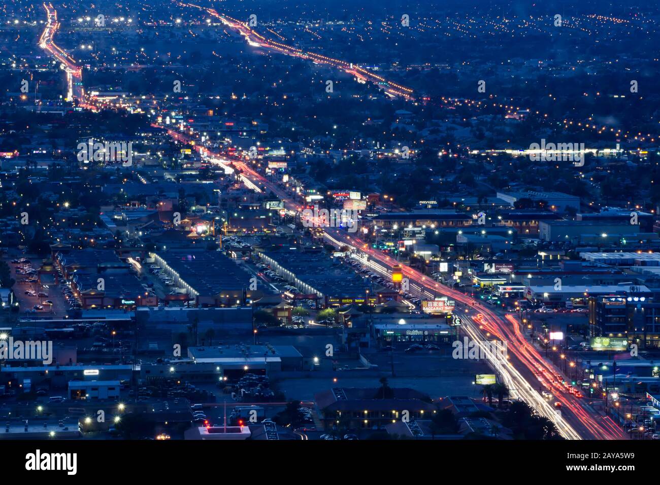 Sunset boulevard blvd strip hi-res stock photography and images - Alamy