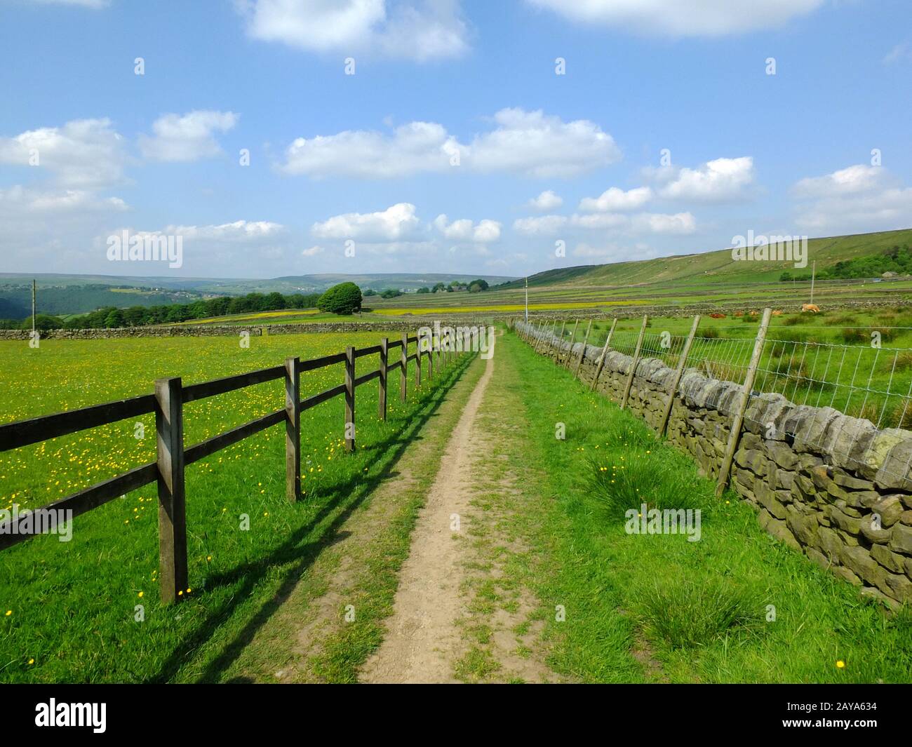 Straight footpath hi-res stock photography and images - Alamy