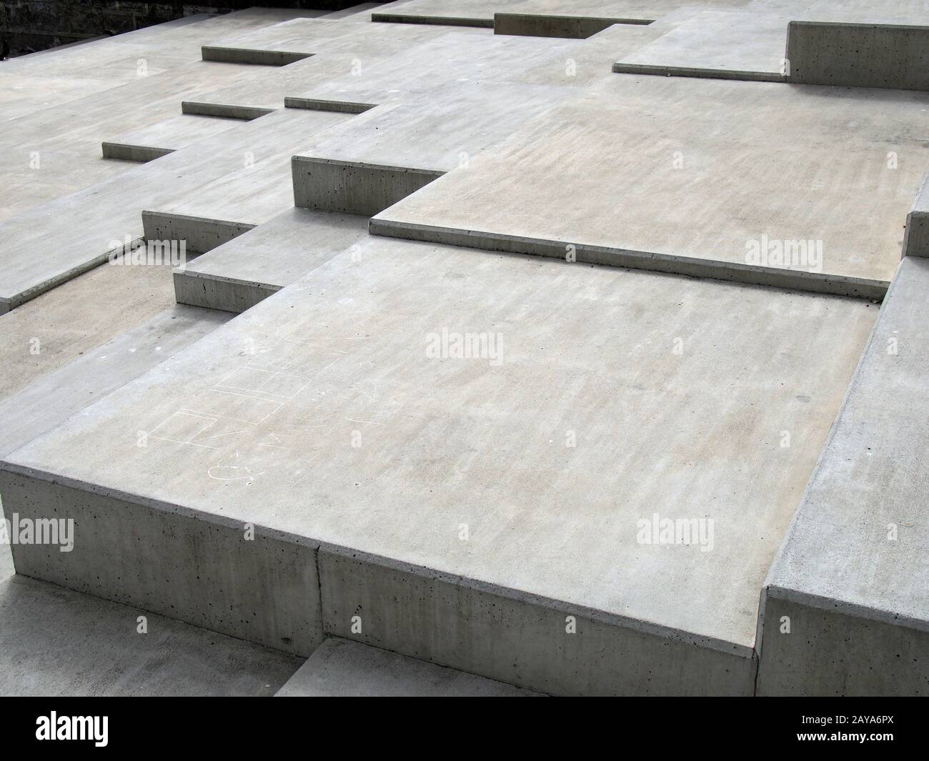 modern grey concrete angular steps in geometric angular shapes on ...