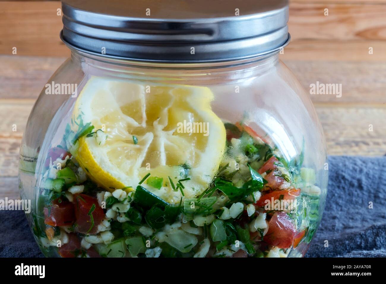 Salad Tabule - a common dish of Arabic cuisine Stock Photo - Alamy