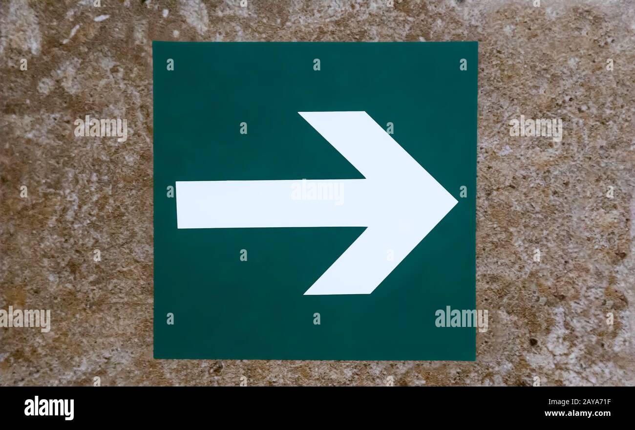 Signal indicating the direction of movement of people Stock Photo - Alamy