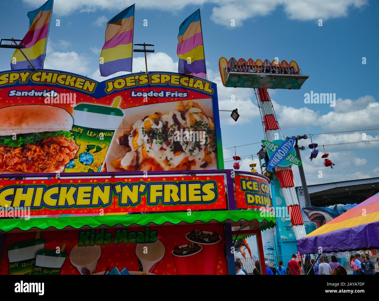 Chicken N Fries at Carnival Stock Photo - Alamy