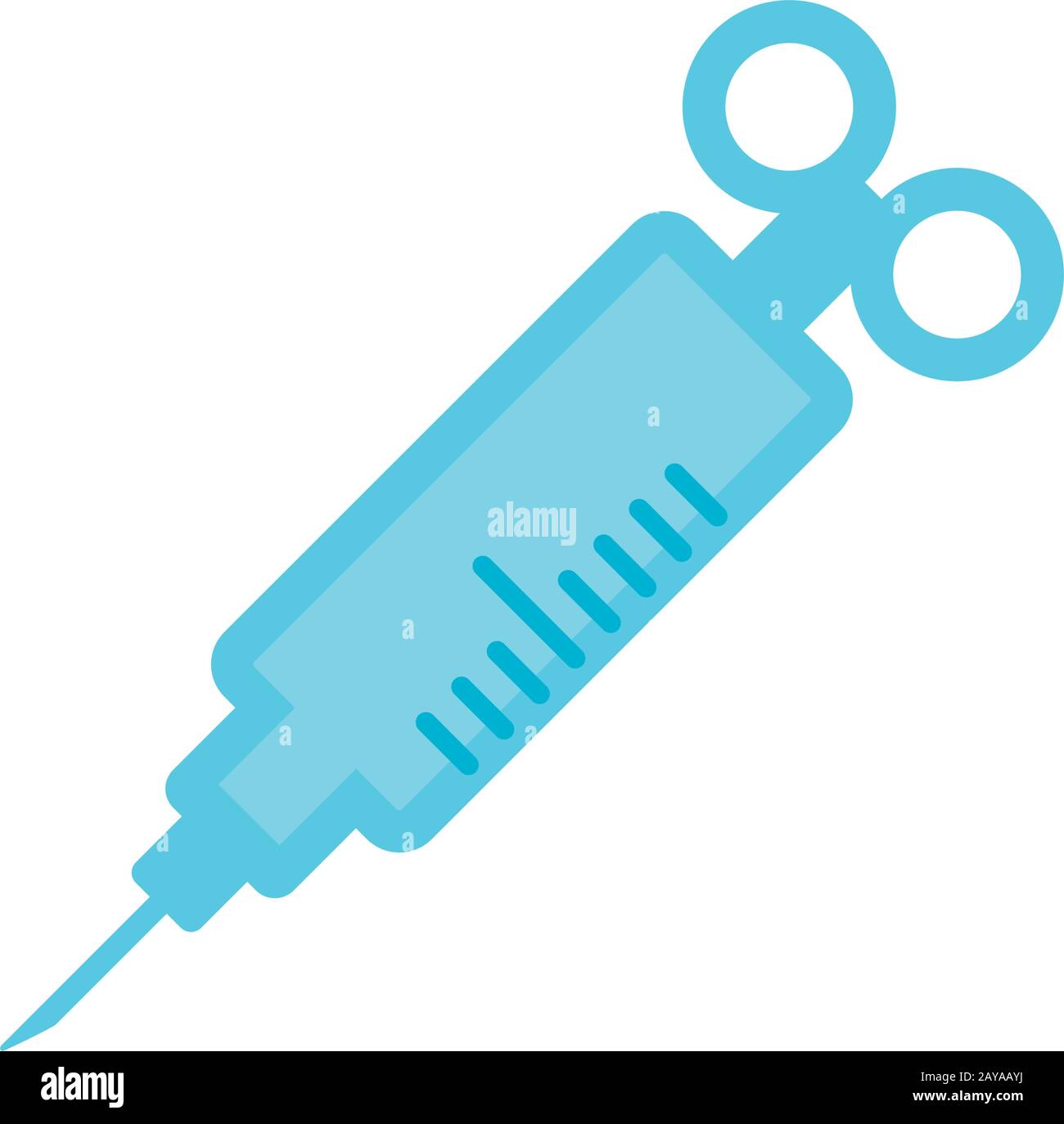 syrenge icon over white background, flat style and colorful design ...