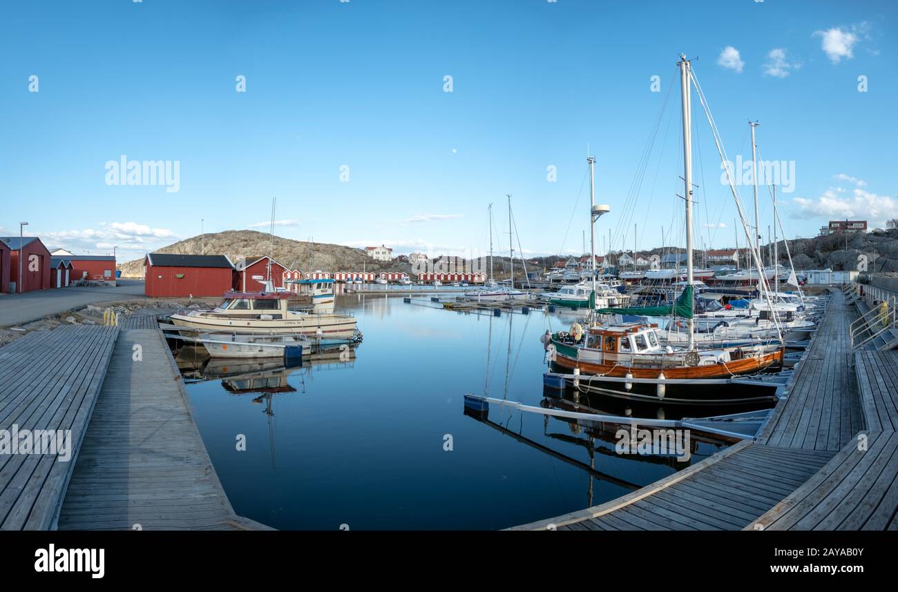 Styrso island guest harbour Stock Photo - Alamy