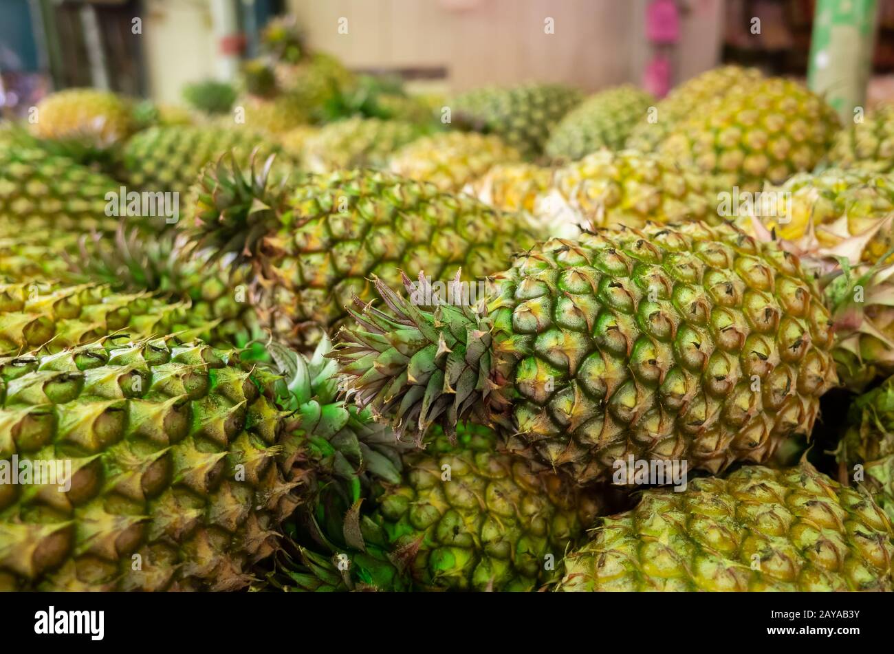 group of pineapple fruit Stock Photo - Alamy