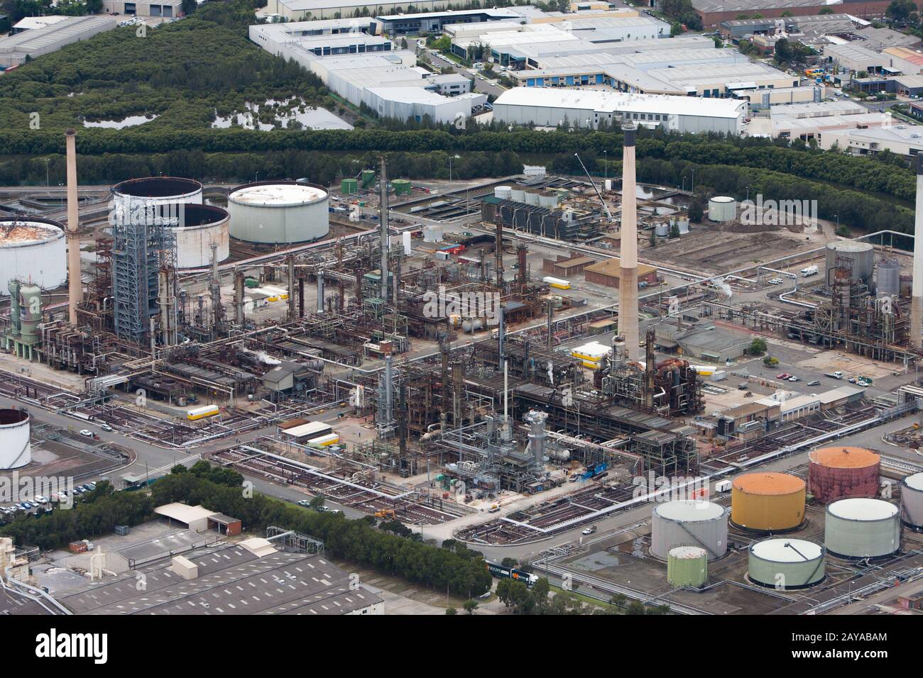 Oil refinery aerial hi-res stock photography and images - Alamy