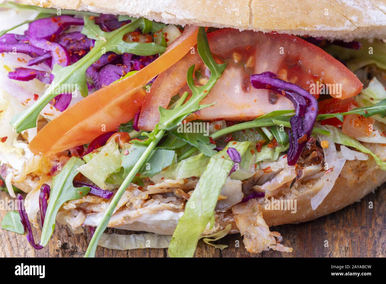 Close-up of a doner kebab Stock Photo - Alamy