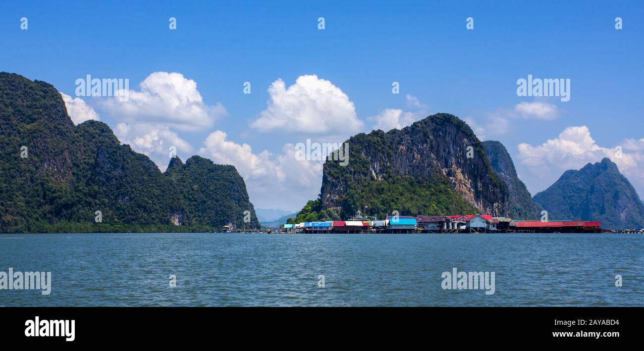 Ko Panyi, village on sea, Phang Nga Bay, Thailand Stock Photo - Alamy
