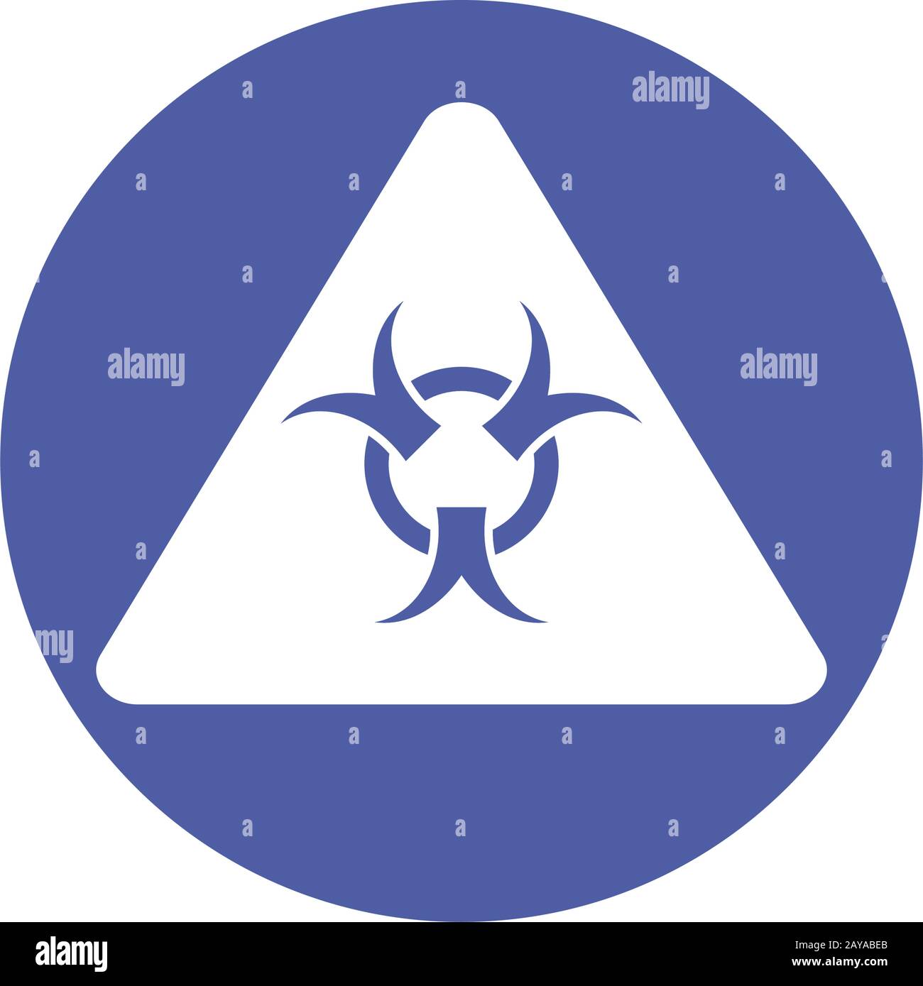 biohazard sign icon over white background, block style and colorful ...