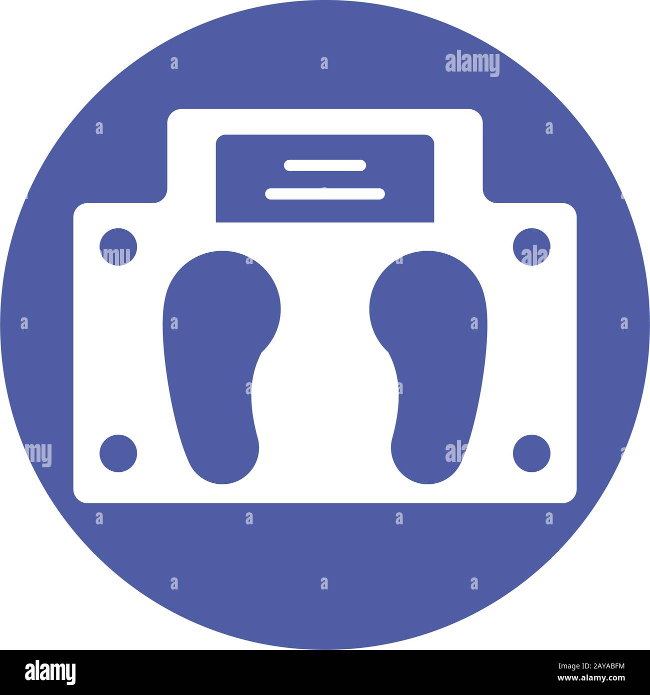 health scale over purple circle and white background, block style icon ...