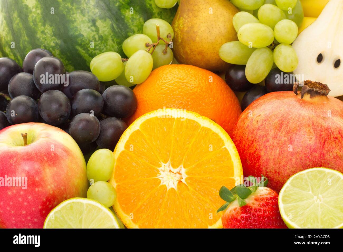 A heap of many different tropical fruits Stock Photo - Alamy