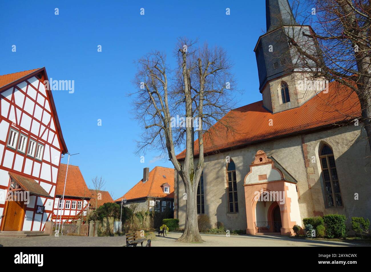 Historic old town of Schlitz Stock Photo - Alamy