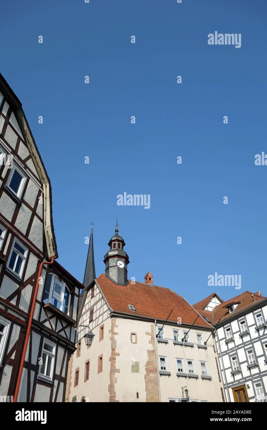 Historic old town of Schlitz Stock Photo - Alamy