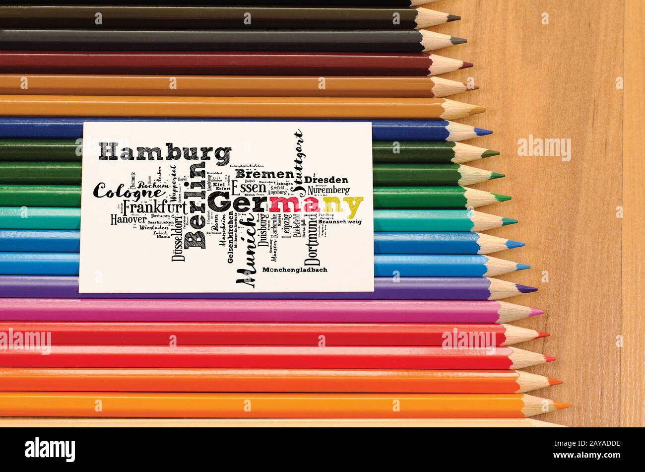 List of cities and towns in Germany Stock Photo - Alamy