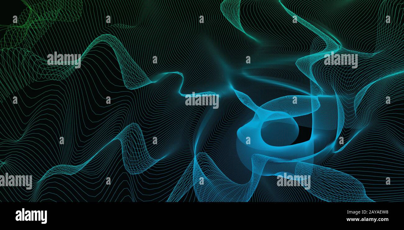 Pulsating Energy Lines Stock Photo - Alamy