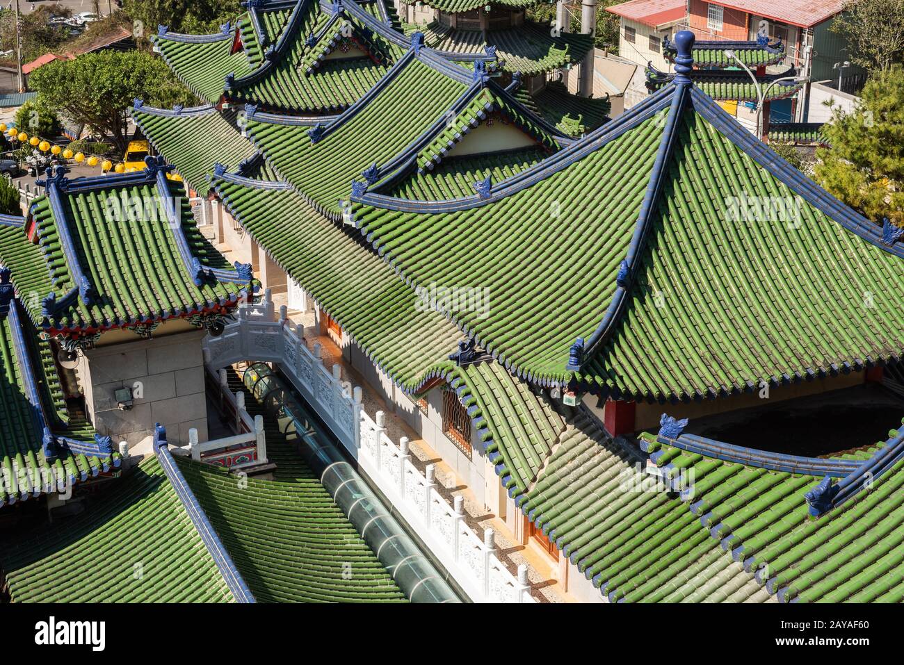 colorful palace roofs in Baohu Dimu Temple Stock Photo - Alamy