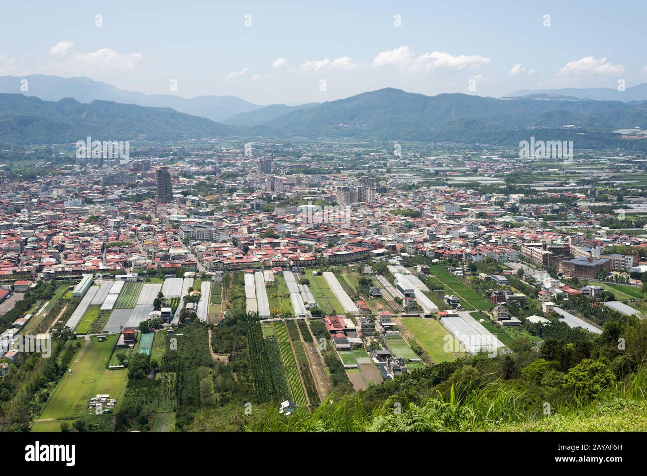 cityscape of Puli township with clouds under sky Stock Photo - Alamy