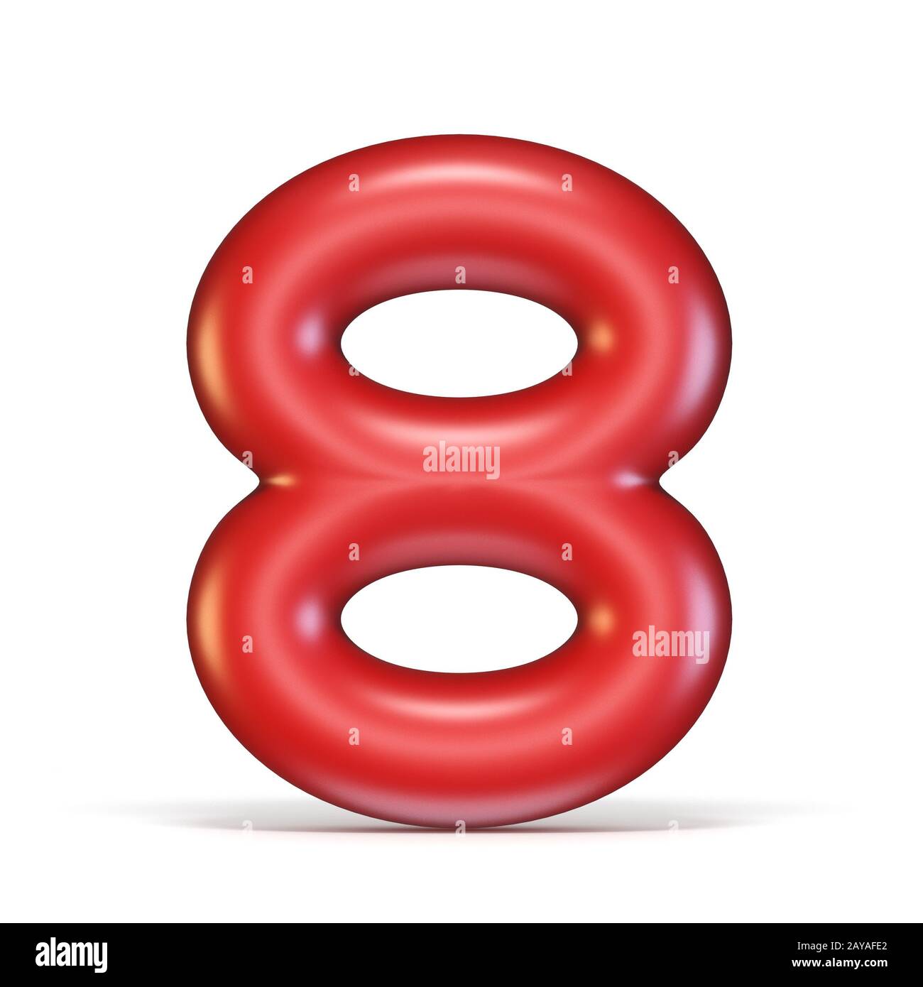 3d red number 8 hi-res stock photography and images - Alamy