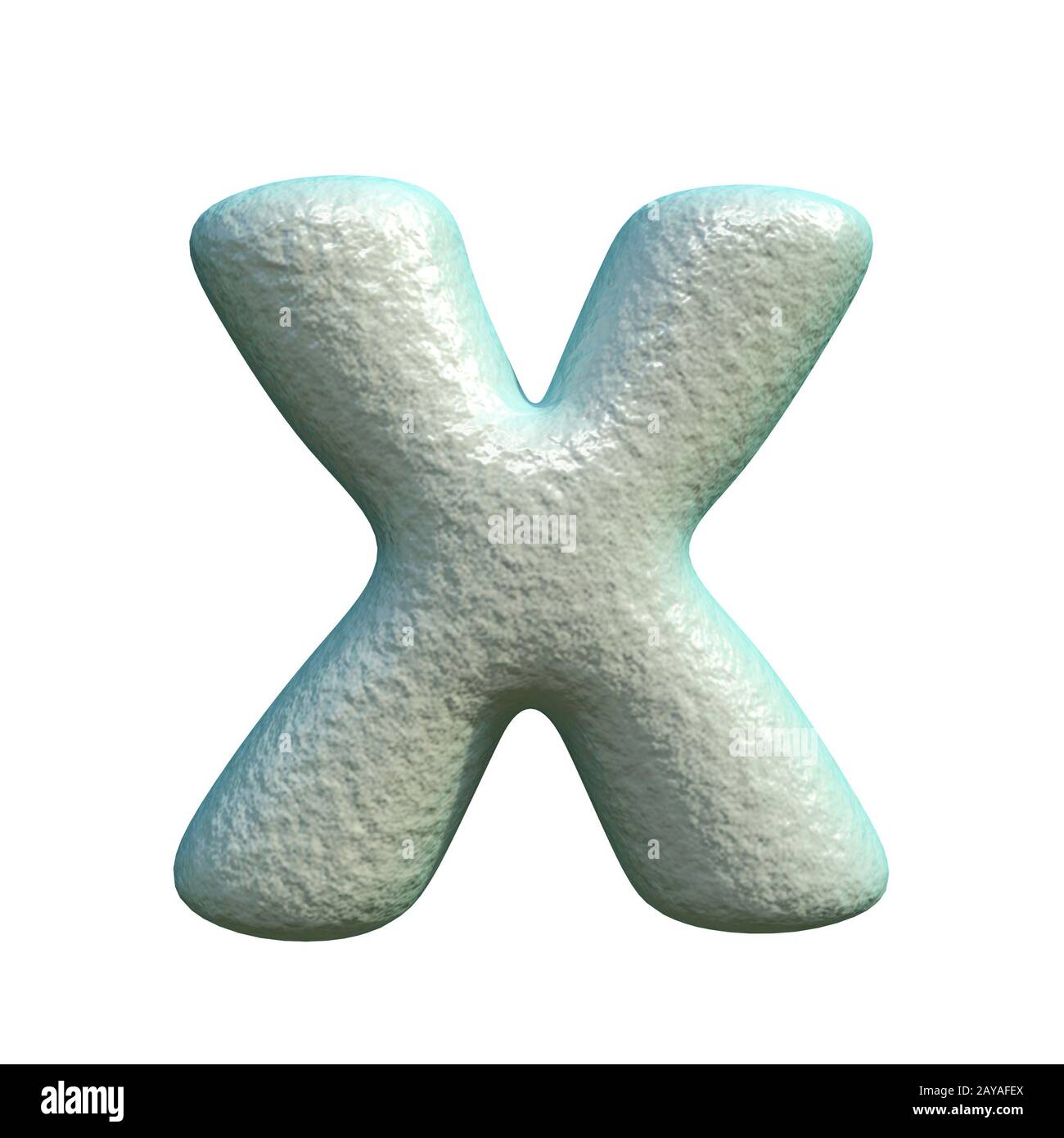 Grey blue clay font Letter X 3D Stock Photo - Alamy