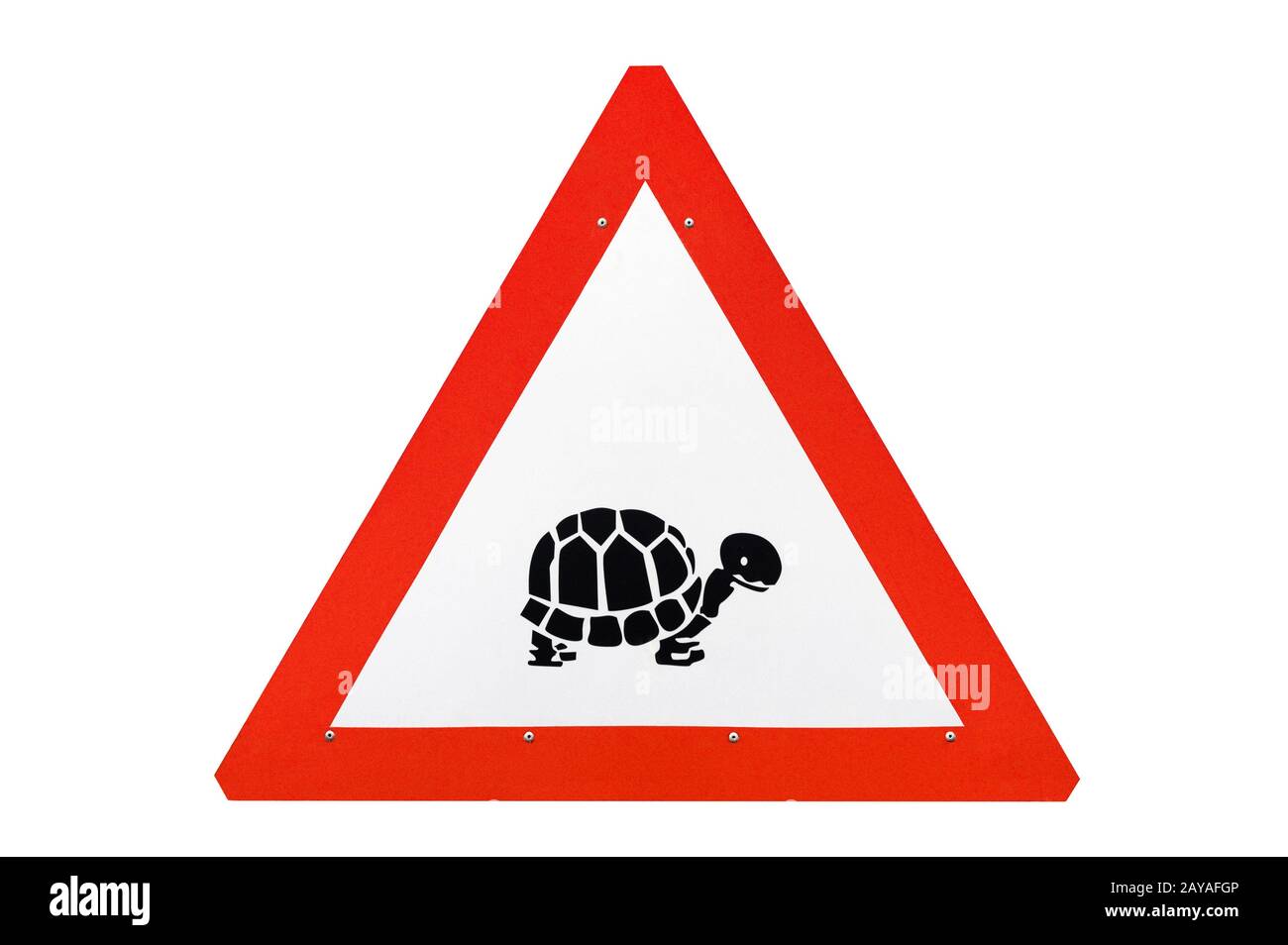 Tortoise warning sign Cut Out Stock Images & Pictures - Alamy