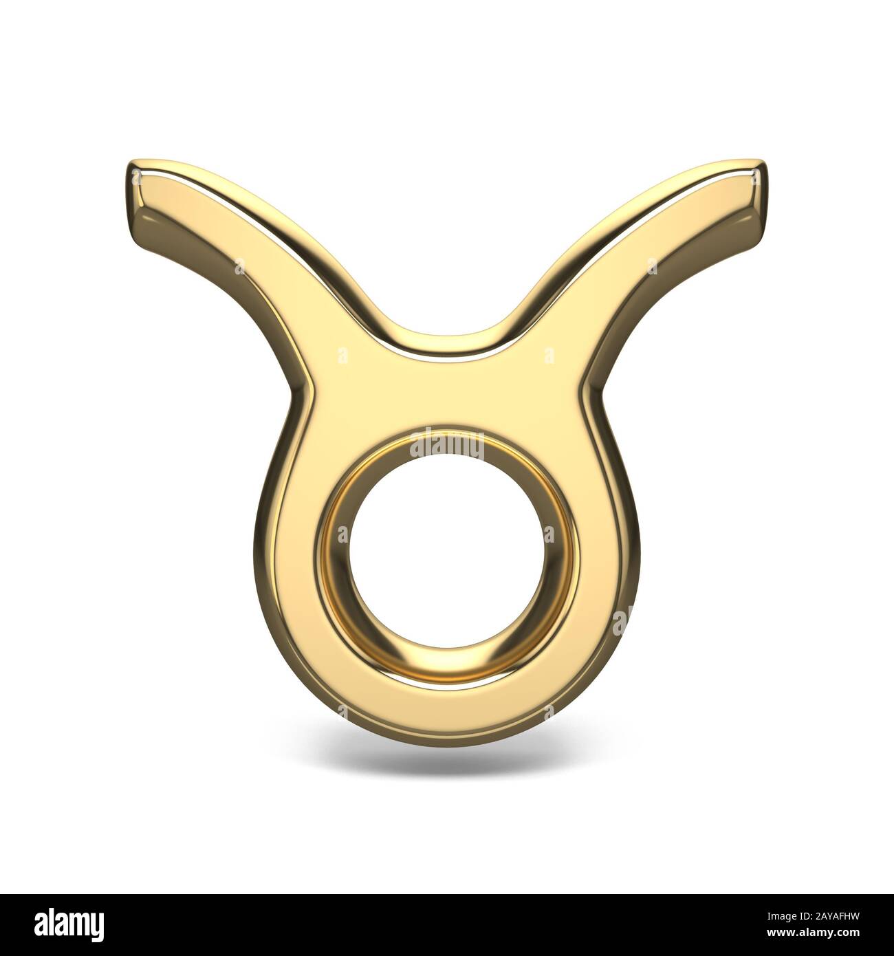 Golden zodiac sign TAURUS 3D Stock Photo - Alamy