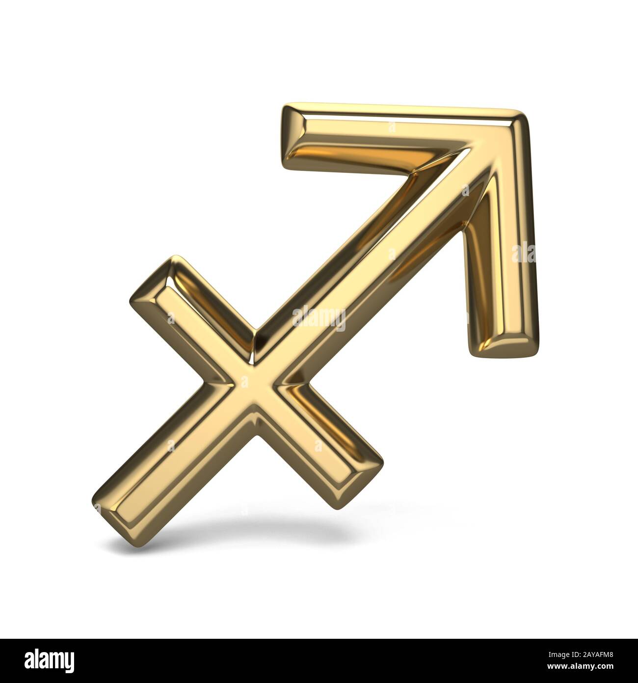 Golden zodiac sign SAGITTARIUS 3D Stock Photo - Alamy