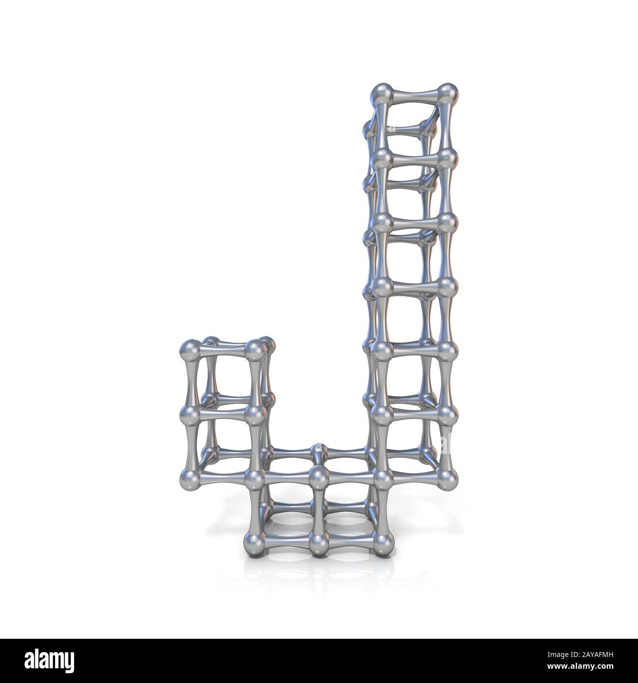 Metal lattice font letter J 3D Stock Photo - Alamy