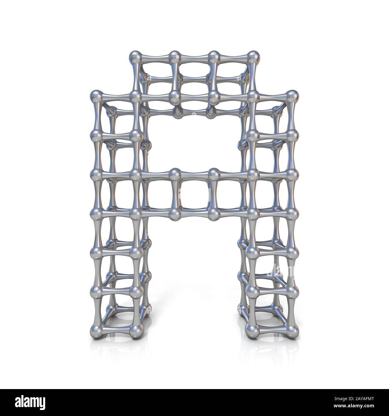 Metal lattice font letter A 3D Stock Photo - Alamy